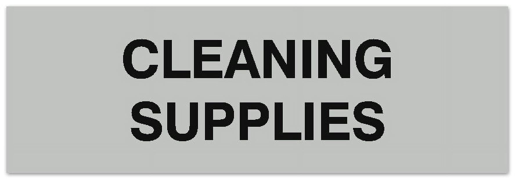 Signs ByLITA Basic Cleaning Supplies Sign - Laser-Engraved Lettering ...