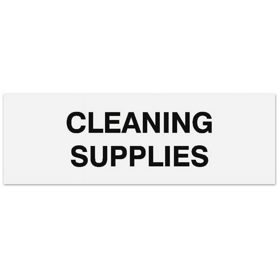 Signs ByLITA Basic Cleaning Supplies Sign - Laser-Engraved Lettering ...
