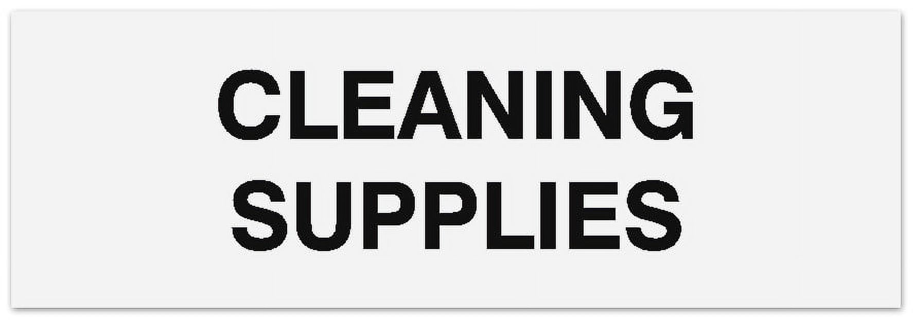 Signs ByLITA Basic Cleaning Supplies Sign - Laser-Engraved Lettering ...