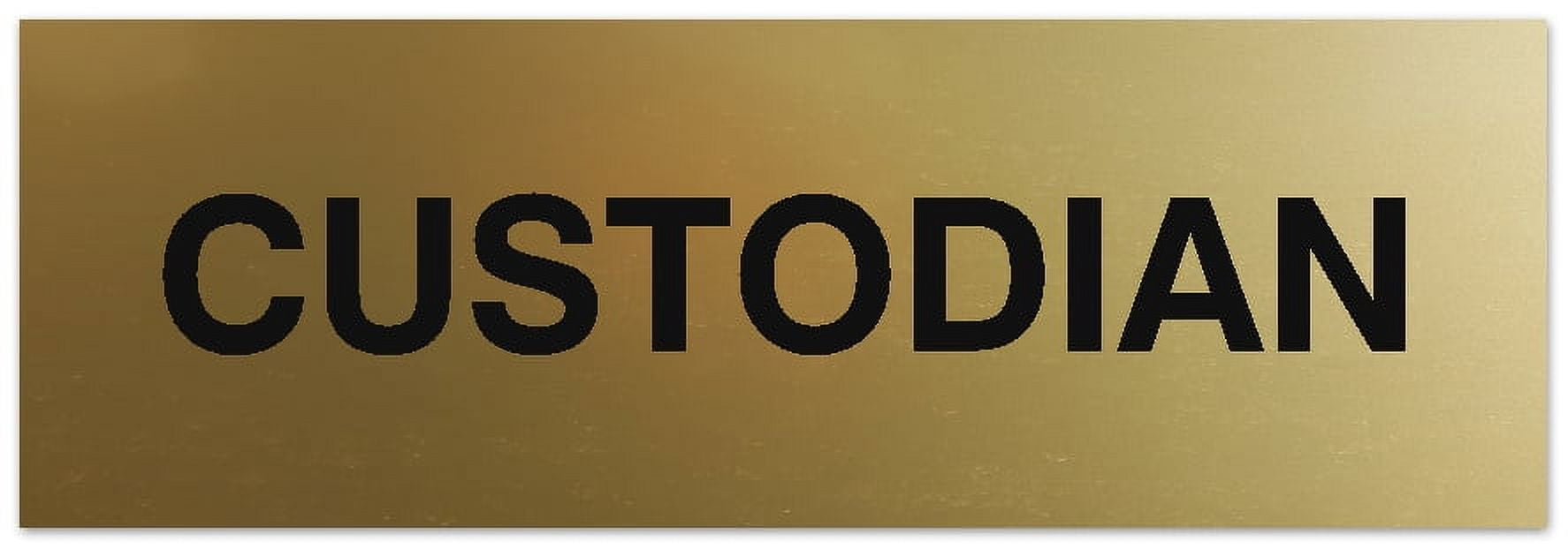 Signs ByLITA Basic Custodian Sign | Easy Installation | Durable Wall or ...