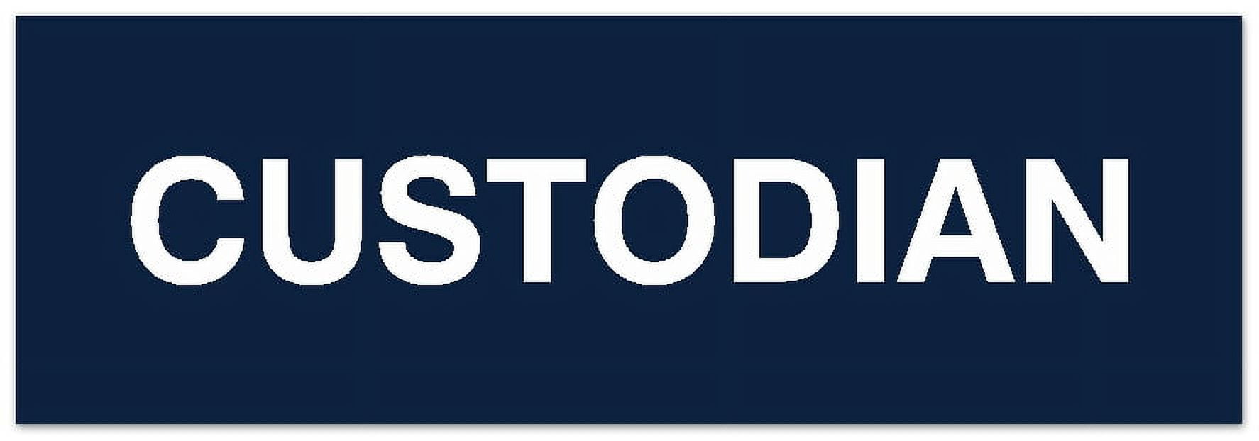 Signs ByLITA Basic Custodian Sign | Easy Installation | Durable Wall or ...