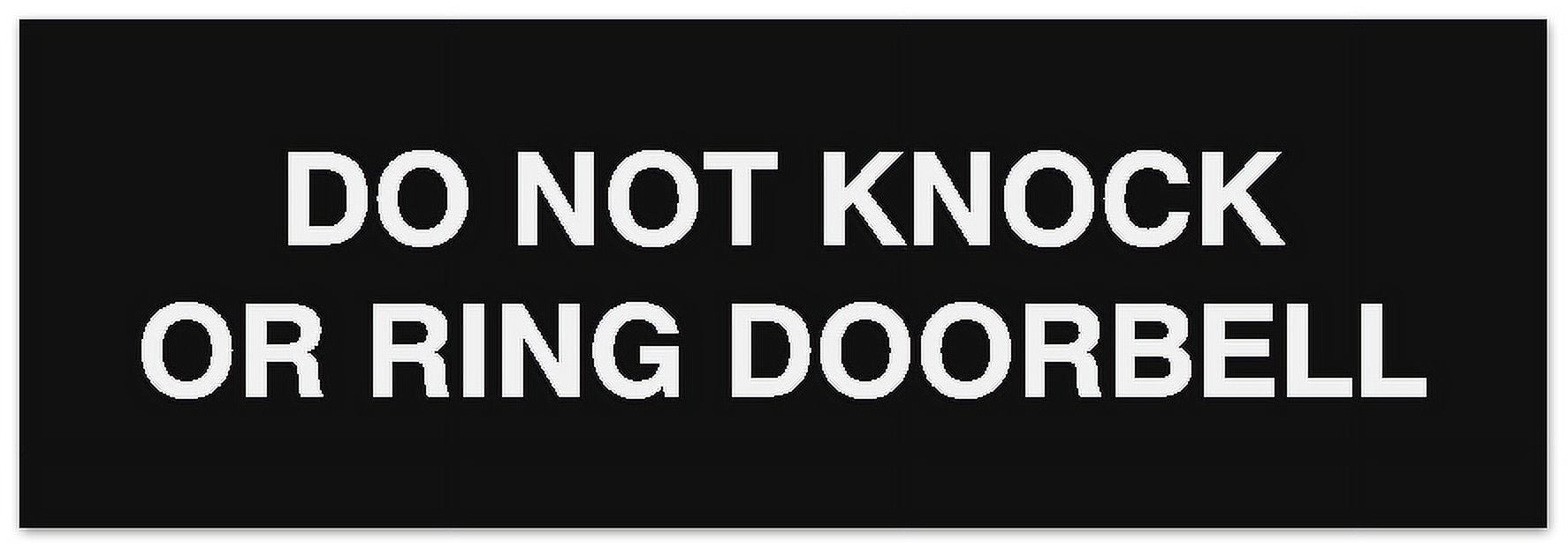 Signs ByLITA Basic Do not knock or ring doorbell Sign - Laser-Engraved ...