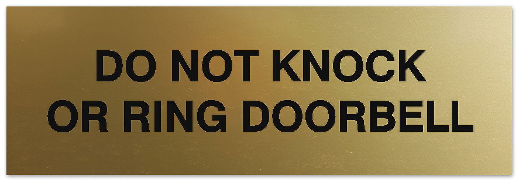 Signs ByLITA Basic Do not knock or ring doorbell Sign - Laser-Engraved ...