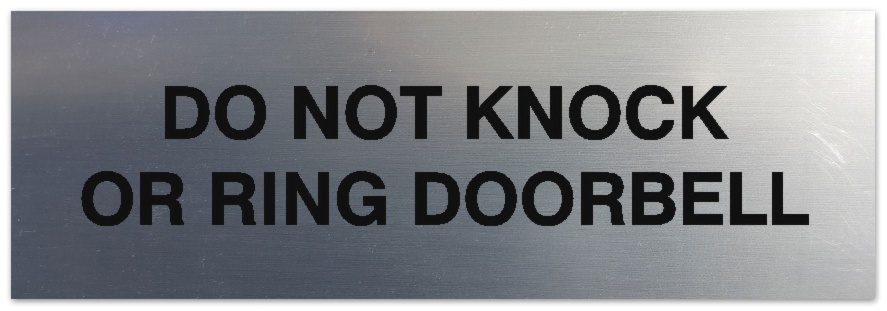 Signs ByLITA Basic Do not knock or ring doorbell Sign - Laser-Engraved ...