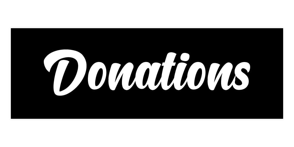 Signs ByLITA Basic Donations Sign (Black) - Small - Walmart.com