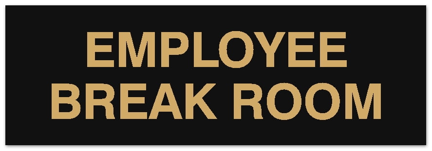 Signs ByLITA Basic Employee Break Room Sign | Easy Installation ...