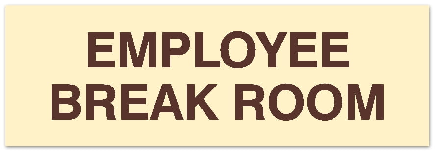 Signs ByLITA Basic Employee Break Room Sign | Easy Installation ...