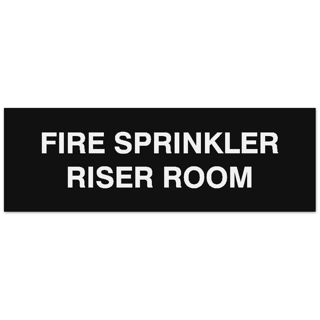 Signs ByLITA Basic Fire Sprinkler Riser Room Sign - Laser-Engraved ...