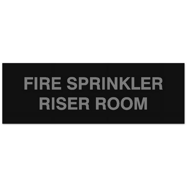 Signs ByLITA Basic Fire Sprinkler Riser Room Sign - Laser-Engraved ...