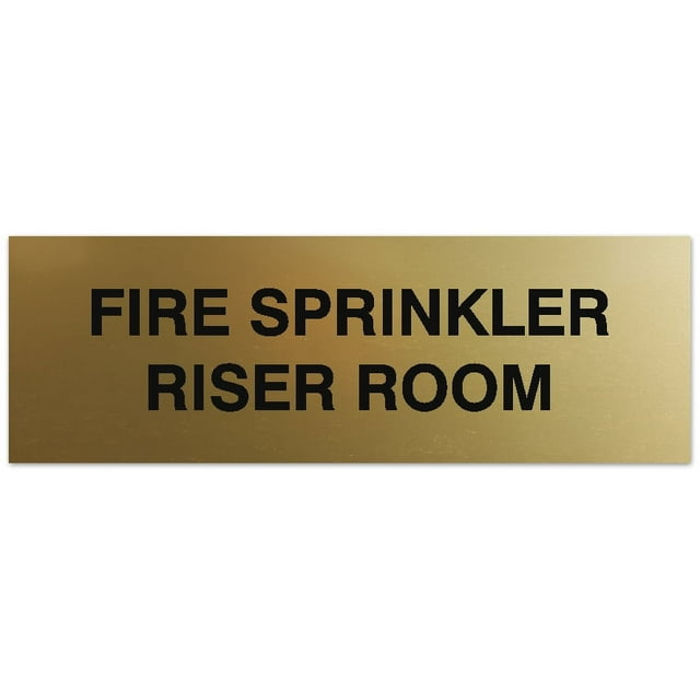 Signs ByLITA Basic Fire Sprinkler Riser Room Sign - Laser-Engraved ...