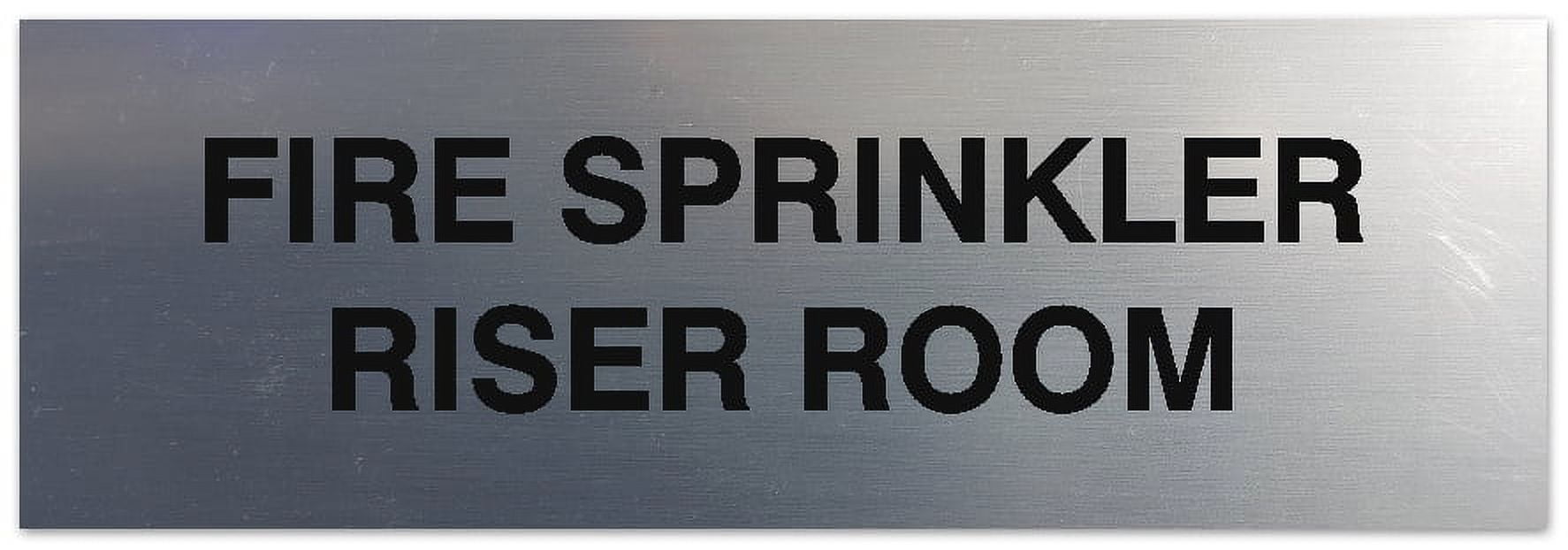 Signs ByLITA Basic Fire Sprinkler Riser Room Sign - Laser-Engraved ...