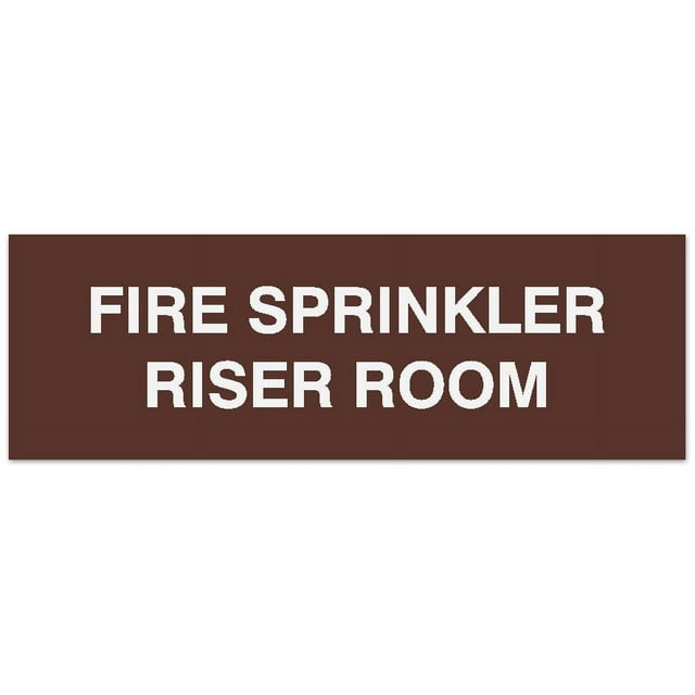 Signs ByLITA Basic Fire Sprinkler Riser Room Sign - Laser-Engraved ...