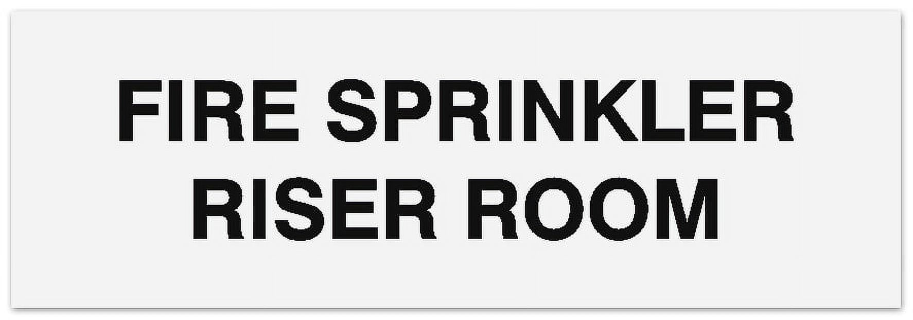 Signs ByLITA Basic Fire Sprinkler Riser Room Sign - Laser-Engraved ...