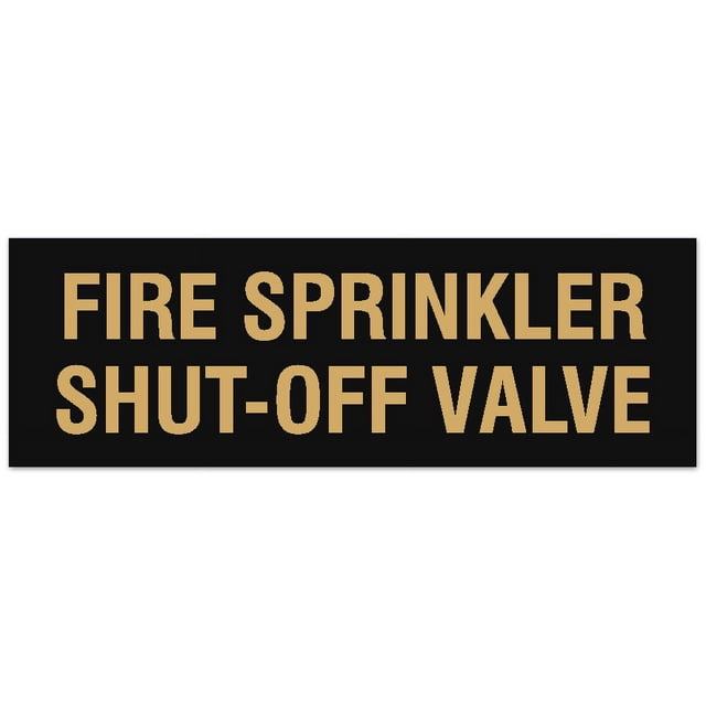 Signs ByLITA Basic Fire Sprinkler Shut Off Sign | Easy Installation ...