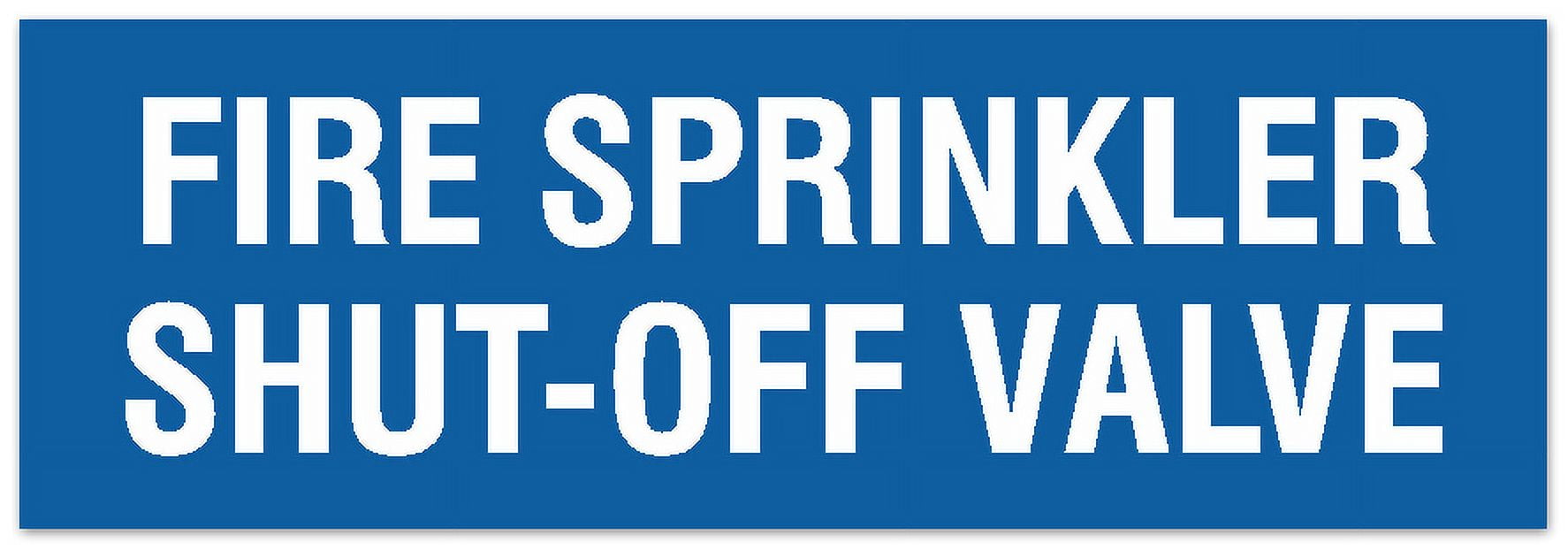 Signs ByLITA Basic Fire Sprinkler Shut Off Sign | Easy Installation ...