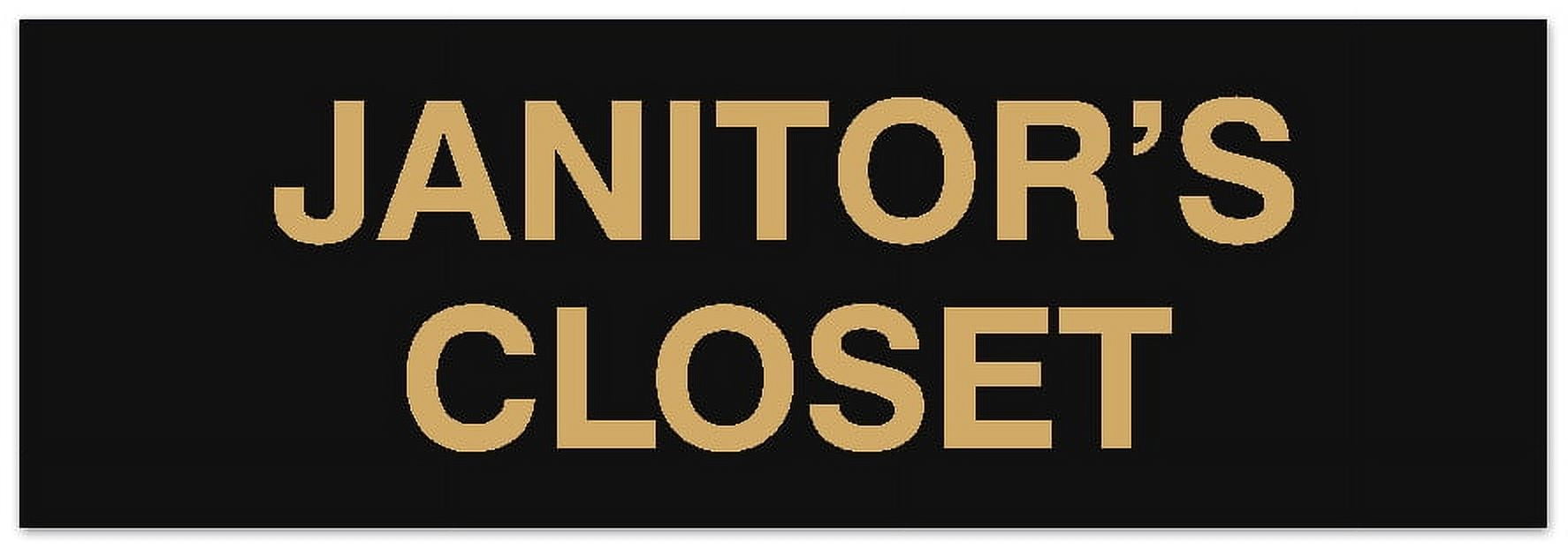 Signs ByLITA Basic Janitor's Closet Sign - Laser-Engraved Lettering ...