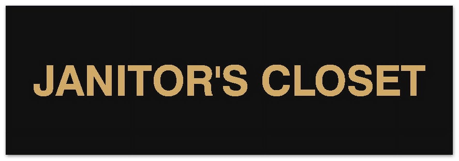 Signs ByLITA Basic Janitor's Closet Sign - Laser-Engraved Lettering ...
