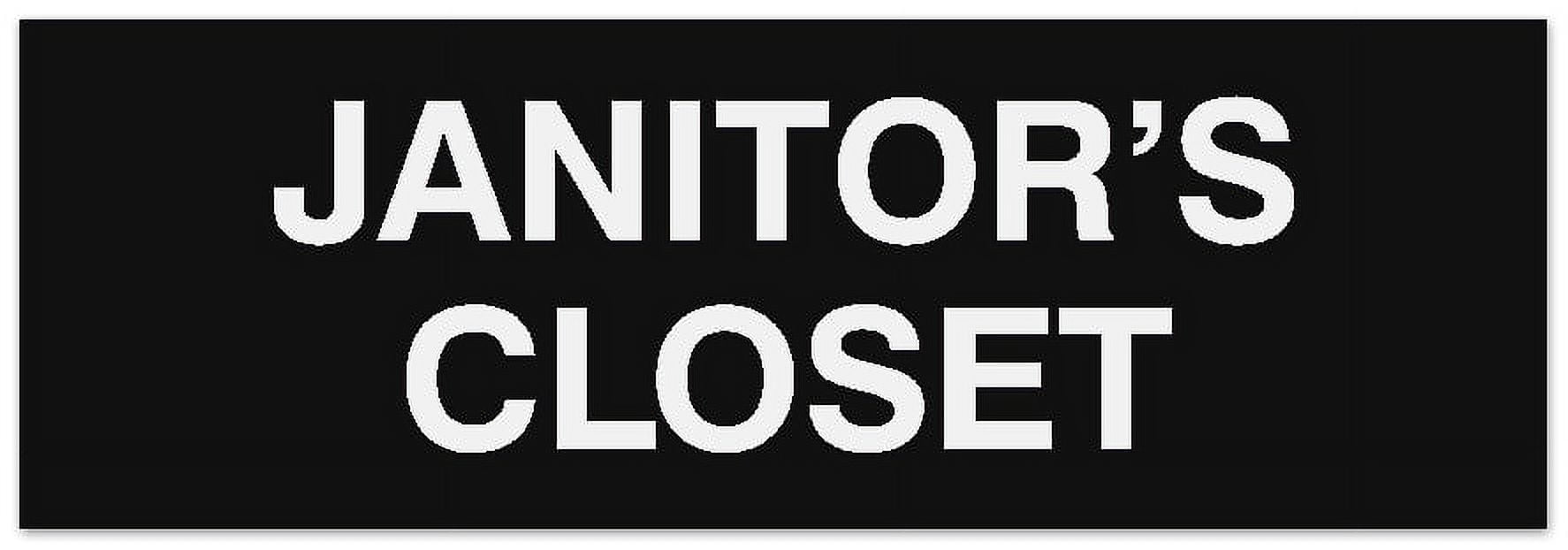 Signs ByLITA Basic Janitor's Closet Sign - Laser-Engraved Lettering ...