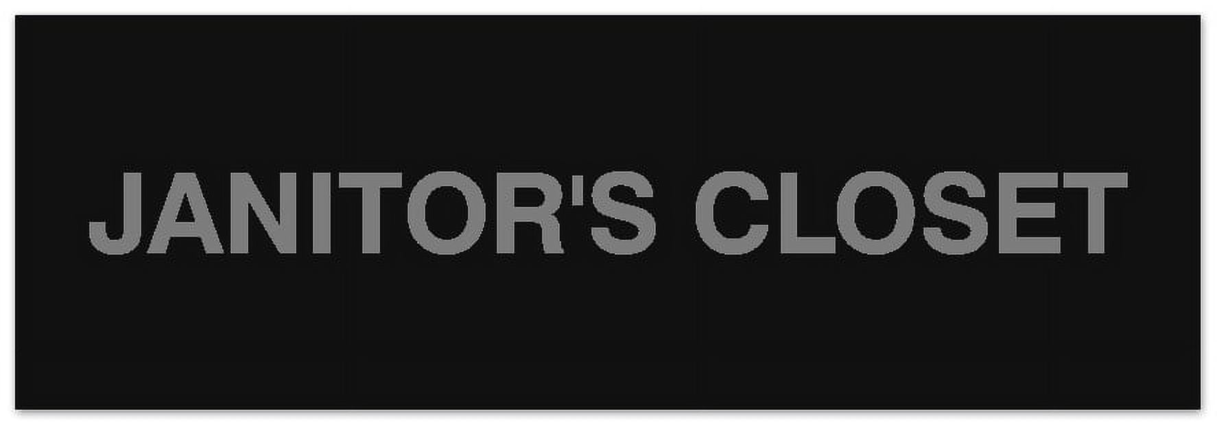 Signs ByLITA Basic Janitor's Closet Sign - Laser-Engraved Lettering ...