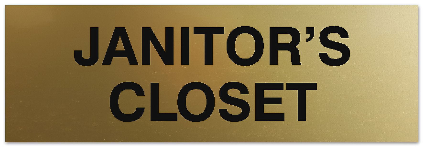 Signs ByLITA Basic Janitor's Closet Sign - Laser-Engraved Lettering ...