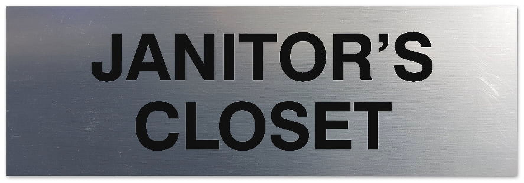 Signs ByLITA Basic Janitor's Closet Sign - Laser-Engraved Lettering ...