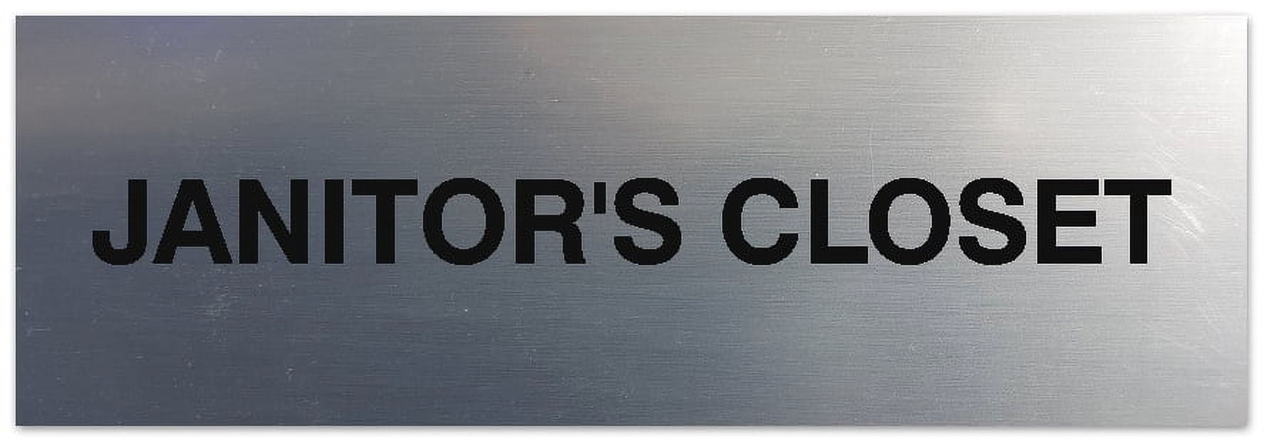 Signs ByLITA Basic Janitor's Closet Sign - Laser-Engraved Lettering ...