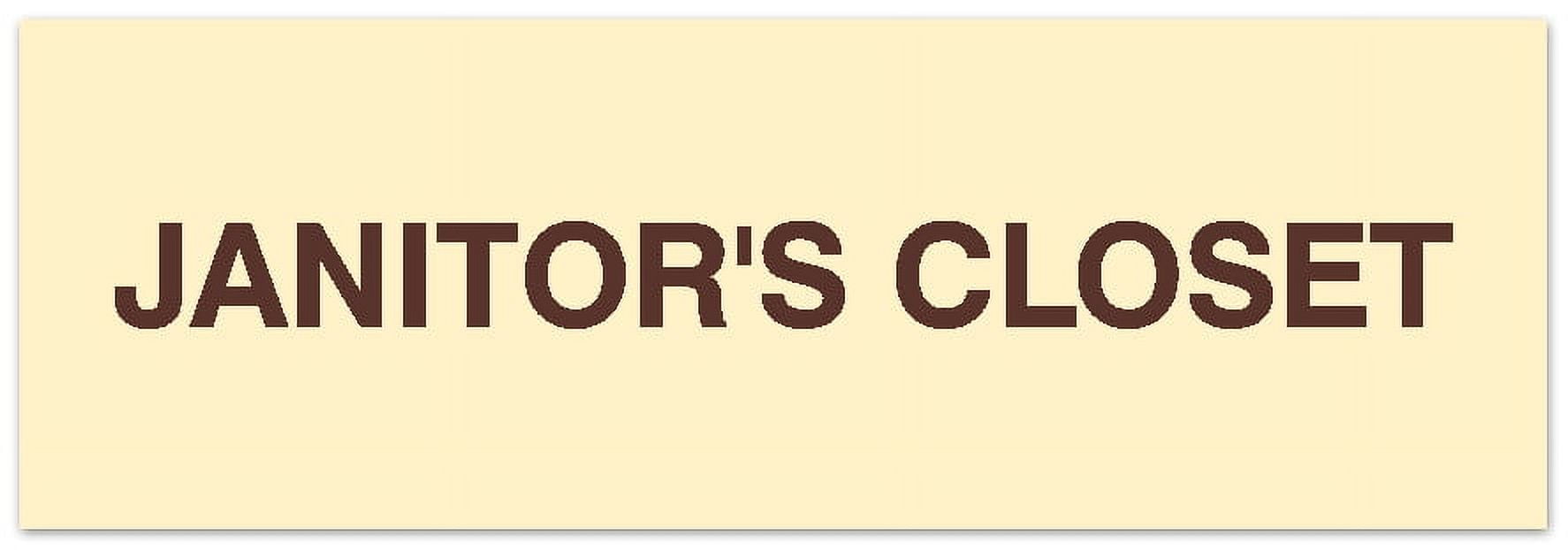 Signs ByLITA Basic Janitor's Closet Sign - Laser-Engraved Lettering ...