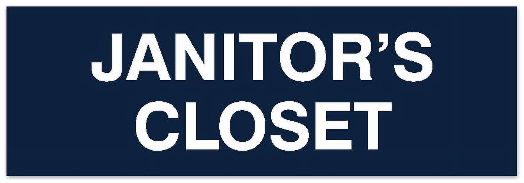 Signs ByLITA Basic Janitor's Closet Sign - Laser-Engraved Lettering ...