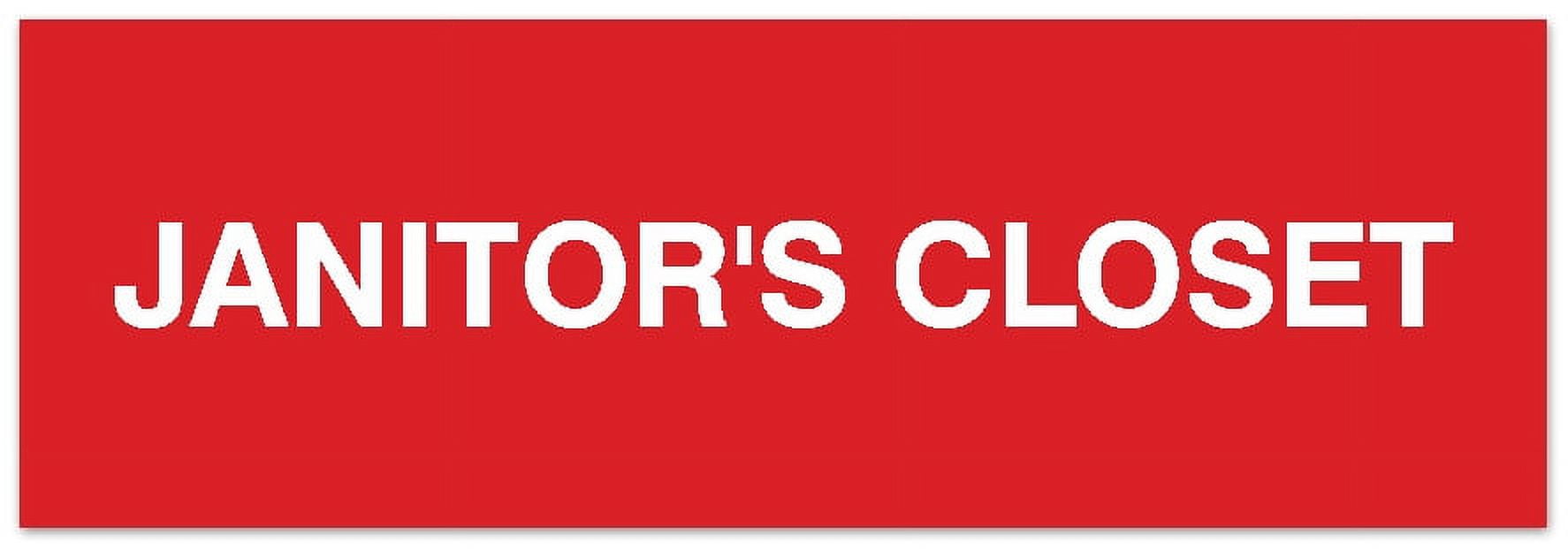 Signs ByLITA Basic Janitor's Closet Sign - Laser-Engraved Lettering ...