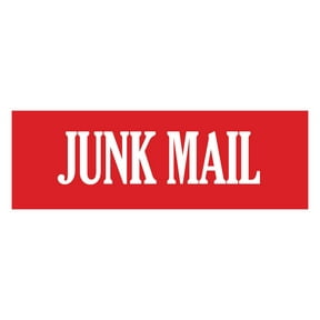 Signs ByLITA Designer No Junk Mail Please Sign (Red) - Large - Walmart.com
