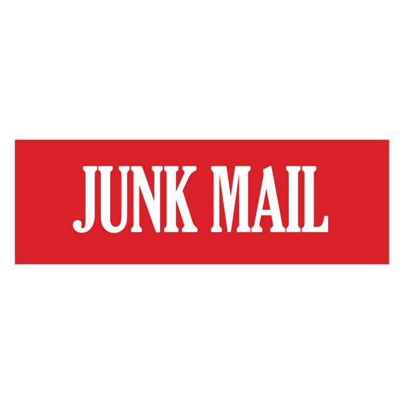 Signs ByLITA Designer No Junk Mail Please Sign (Red) - Small - Walmart.com