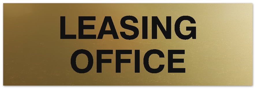 Signs ByLITA Basic Leasing Office Sign - Laser-Engraved Lettering ...