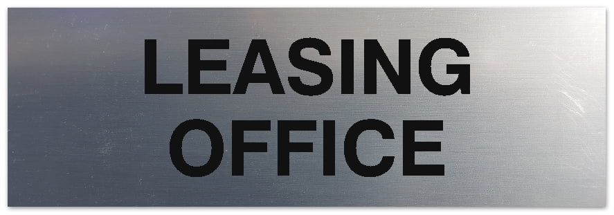 Signs ByLITA Basic Leasing Office Sign - Laser-Engraved Lettering ...