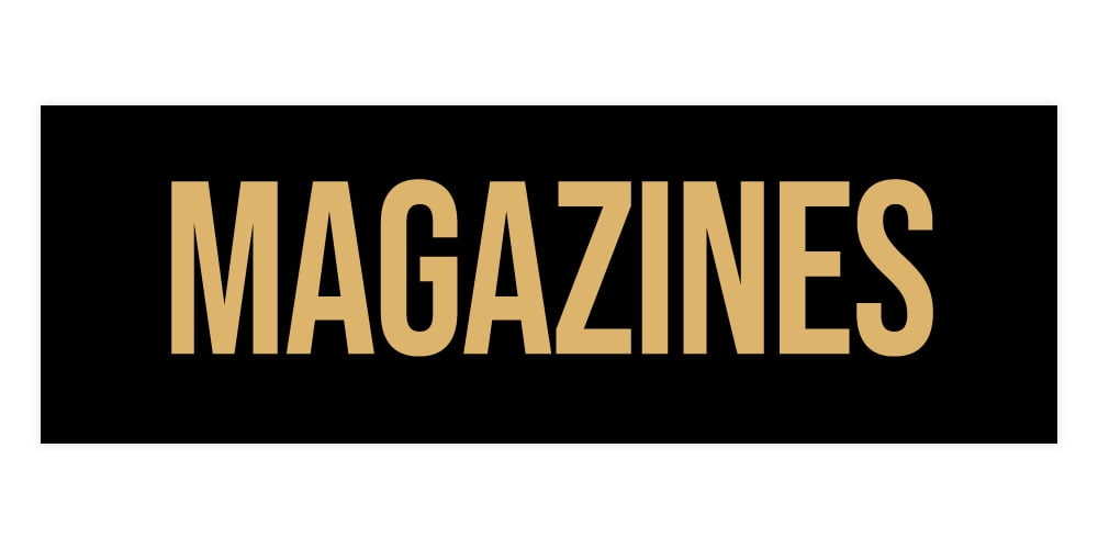 Signs ByLITA Basic Magazines Sign (Black Gold) - Medium - Walmart.com