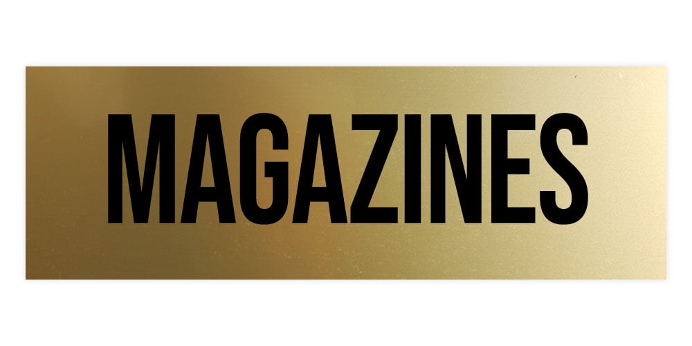 Signs ByLITA Basic Magazines Sign (Brushed Gold) - Small - Walmart.com