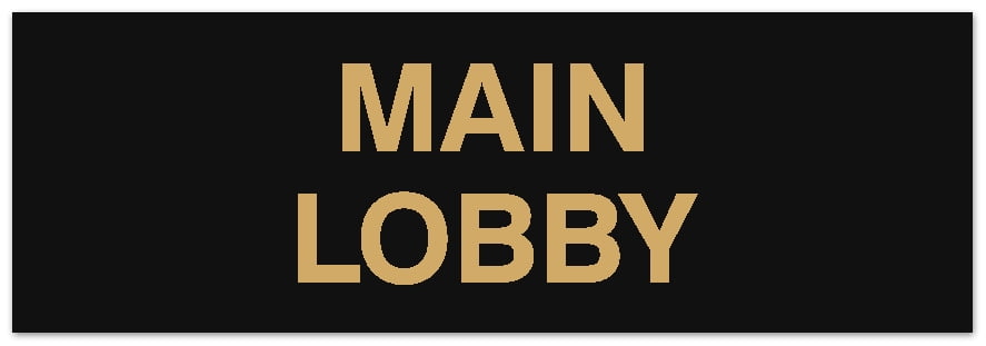 Signs ByLITA Basic Main Lobby Sign - Laser-Engraved Lettering | Durable ...