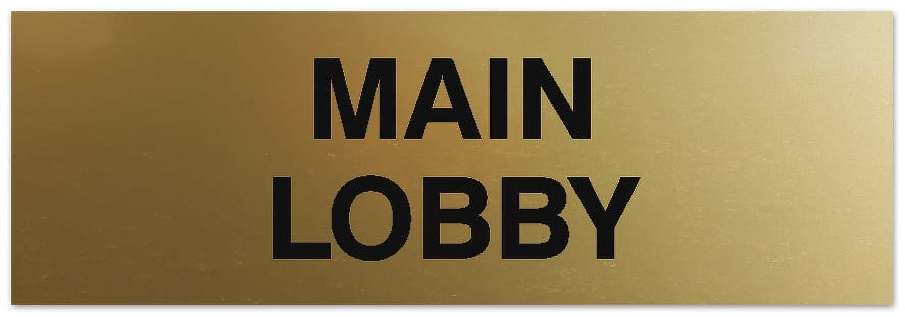 Signs ByLITA Basic Main Lobby Sign - Laser-Engraved Lettering | Durable ...