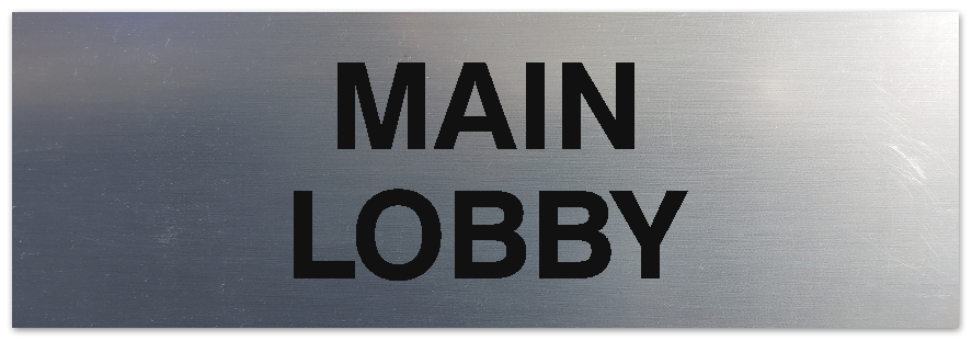 Signs ByLITA Basic Main Lobby Sign - Laser-Engraved Lettering | Durable ...