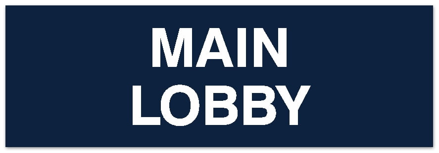 Signs ByLITA Basic Main Lobby Sign - Laser-Engraved Lettering | Durable ...