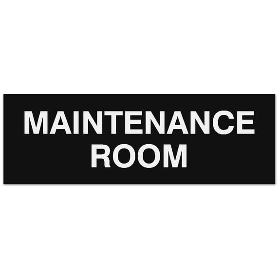 Signs ByLITA Basic Maintenance Room Sign - Laser-Engraved Lettering ...