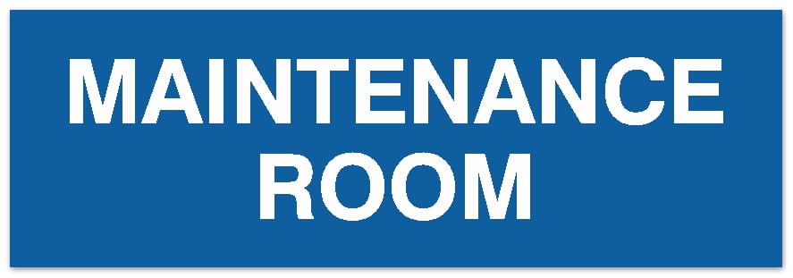 Signs ByLITA Basic Maintenance Room Sign - Laser-Engraved Lettering ...