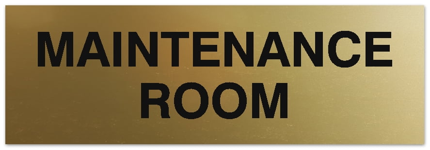 Signs ByLITA Basic Maintenance Room Sign - Laser-Engraved Lettering ...