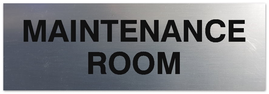 Signs ByLITA Basic Maintenance Room Sign - Laser-Engraved Lettering ...