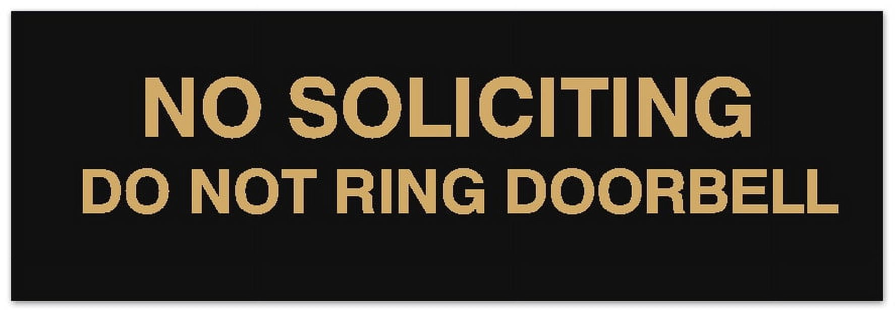 Signs ByLITA Basic No Soliciting do not ring doorbell Sign - Laser ...