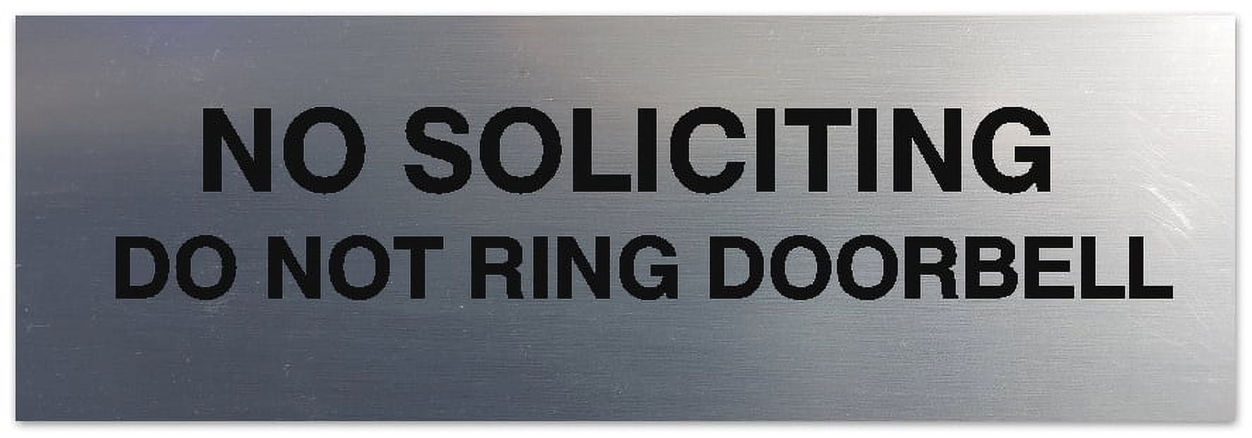 Signs ByLITA Basic No Soliciting do not ring doorbell Sign - Laser ...