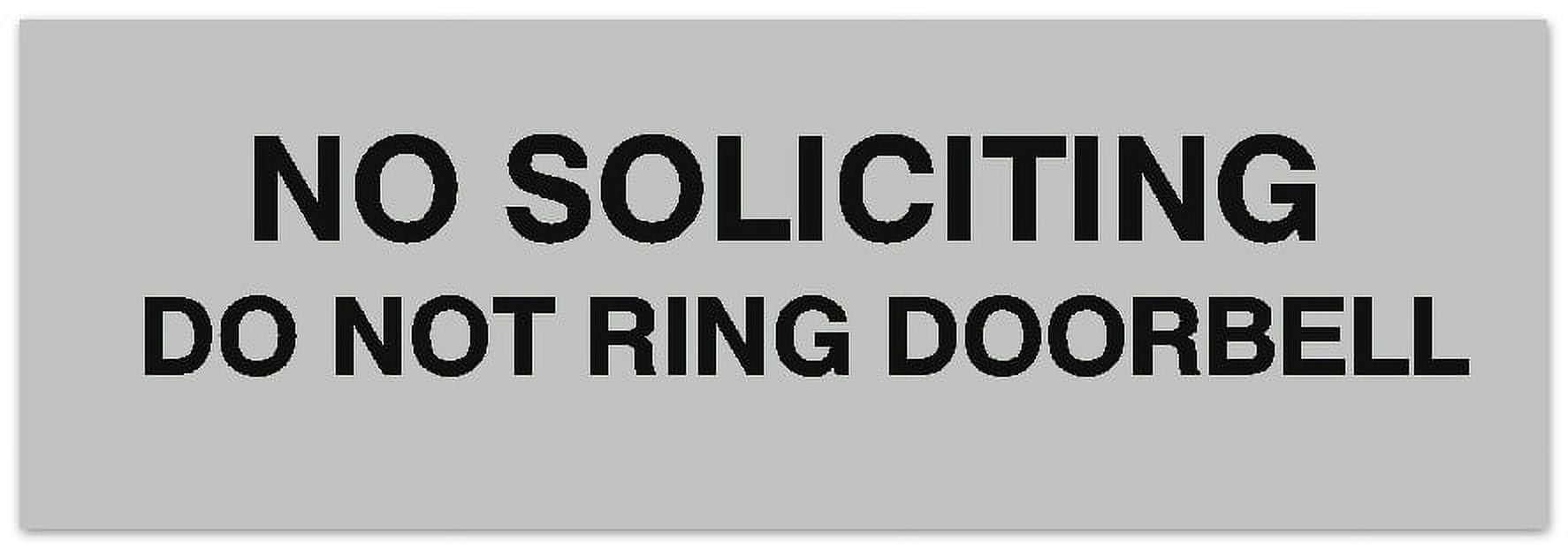 Signs ByLITA Basic No Soliciting do not ring doorbell Sign - Laser ...