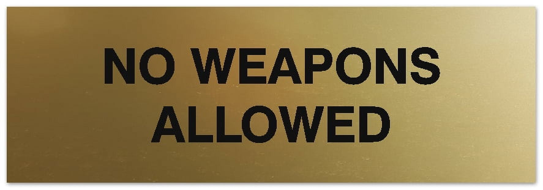 Signs ByLITA Basic No Weapons Allowed Sign - Laser-Engraved Lettering ...