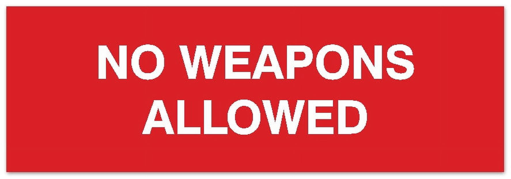 Signs ByLITA Basic No Weapons Allowed Sign - Laser-Engraved Lettering ...