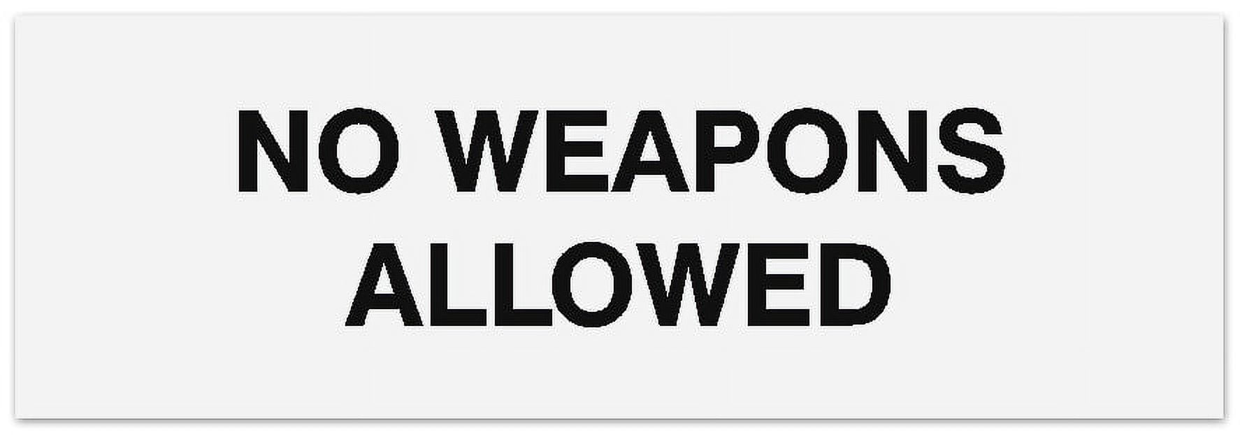 Signs ByLITA Basic No Weapons Allowed Sign - Laser-Engraved Lettering ...