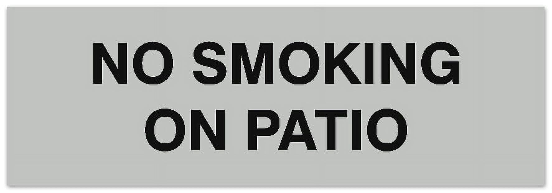 Signs ByLITA Basic No smoking on patio Sign - Laser-Engraved Lettering ...